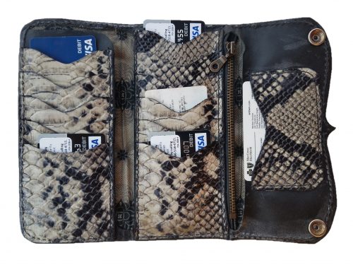 python tri fold zip inside | Shellback Leather